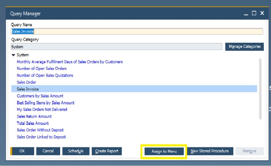 SAP User Queries in Business One